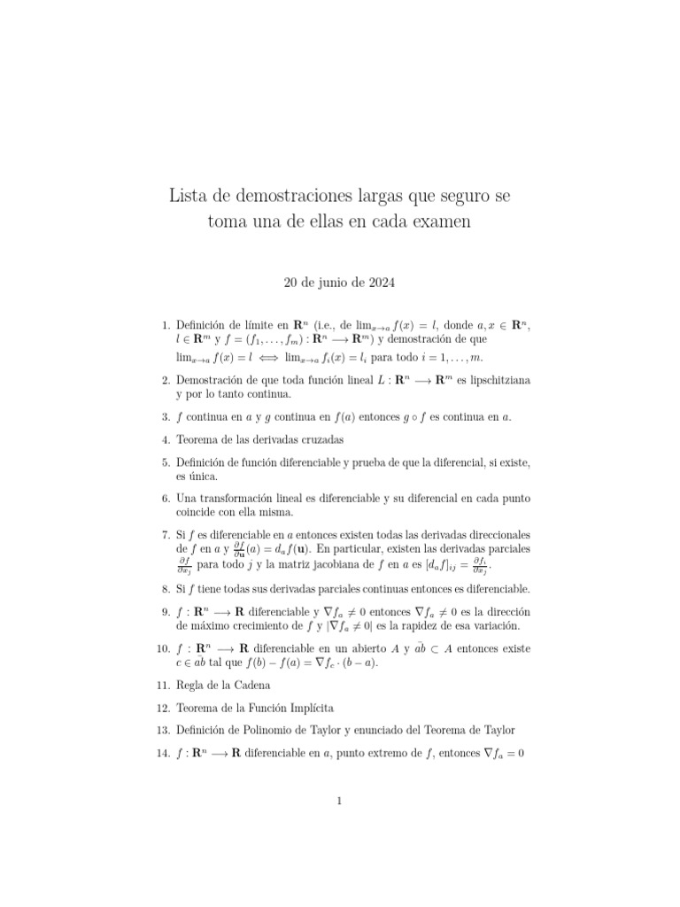 Demostracioneslargas AMIII 2024 | PDF