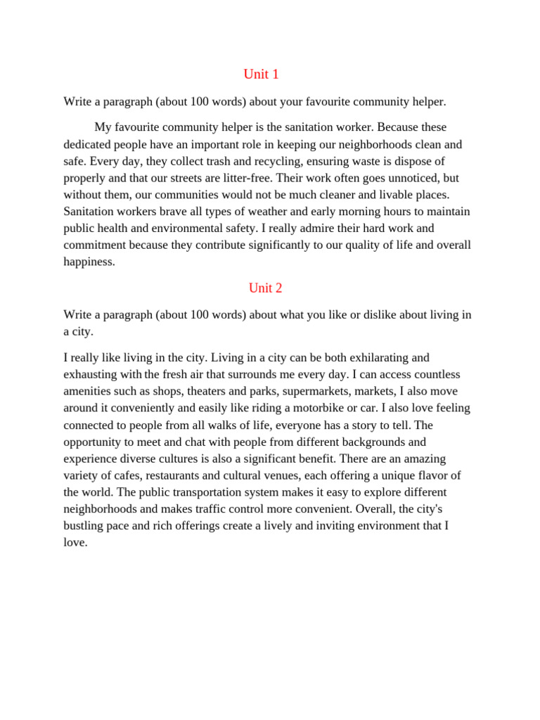 Unit 1, unit 2 | PDF