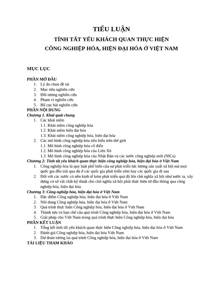 (KTCT.N10.TL) TIỂU LUẬN | PDF