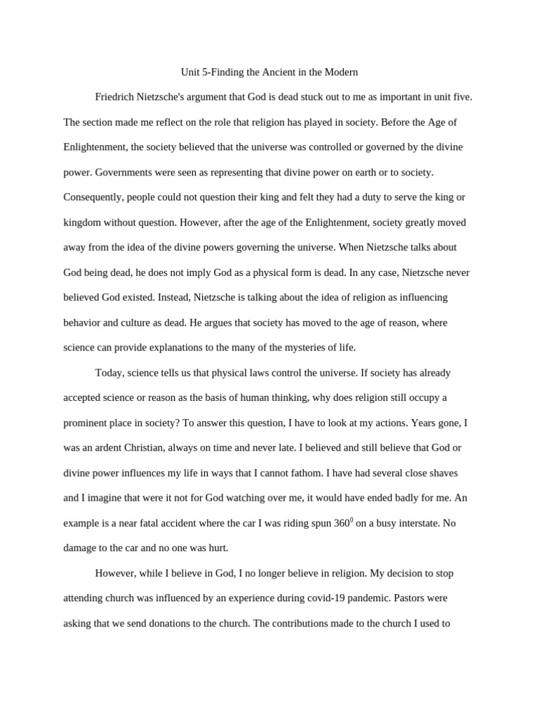 Nietzsche's "God is Dead" Explained | PDF | God | Friedrich Nietzsche