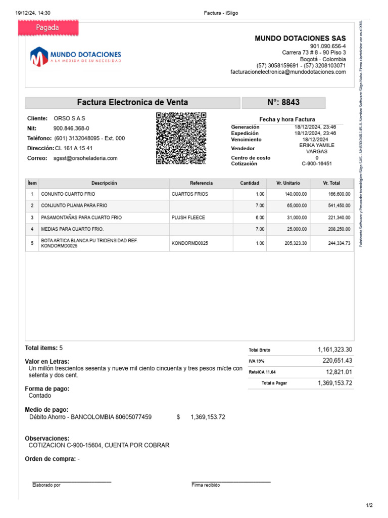 Factura de Compra | PDF | Industrias de servicio | Pagos