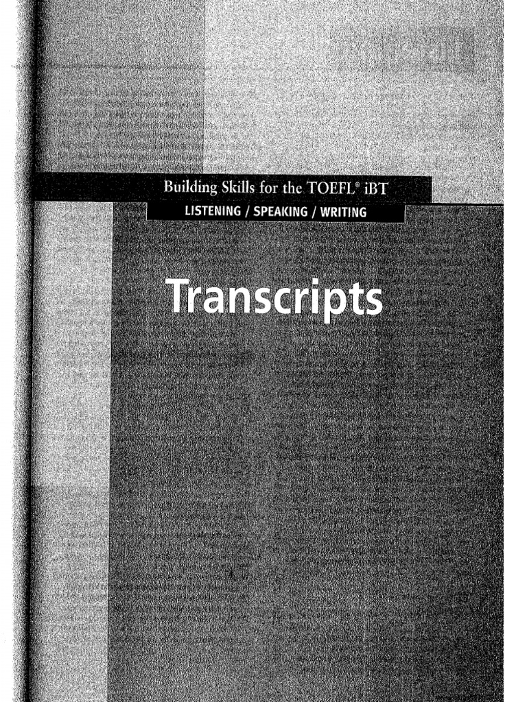 Key Building Skills For The TOELF IBT | PDF