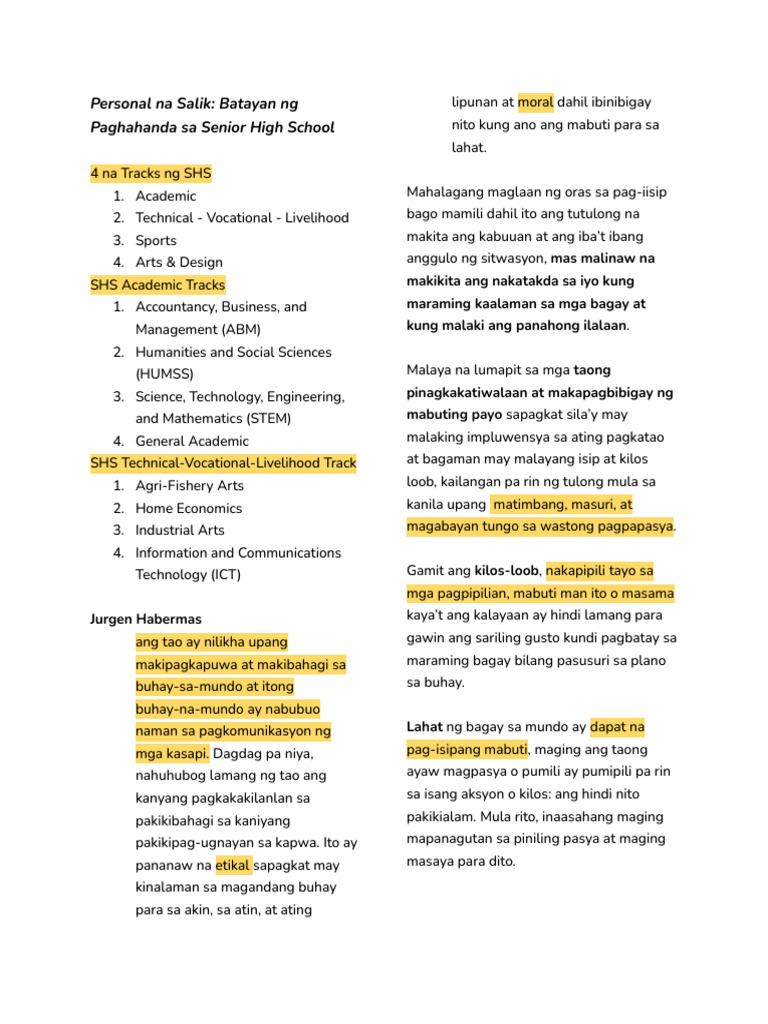 EsP Q4 Reviewer | PDF