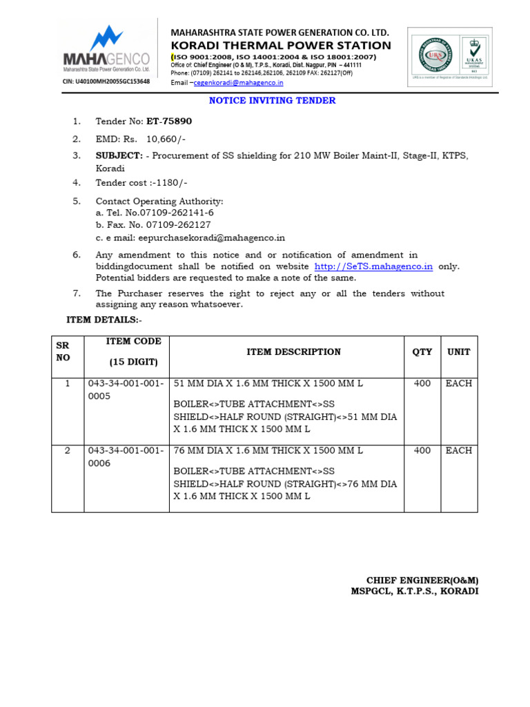 TENDER NOTICE (3) | PDF