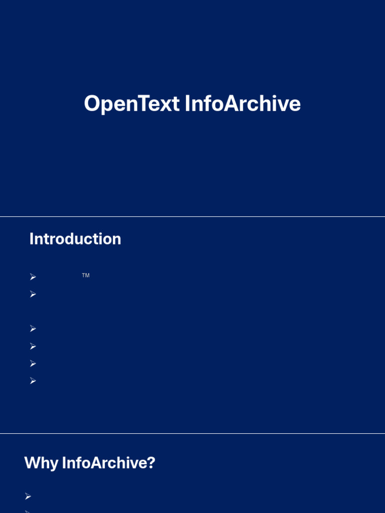 OpenText InfoArchive | PDF | Session Initiation Protocol | Share Point