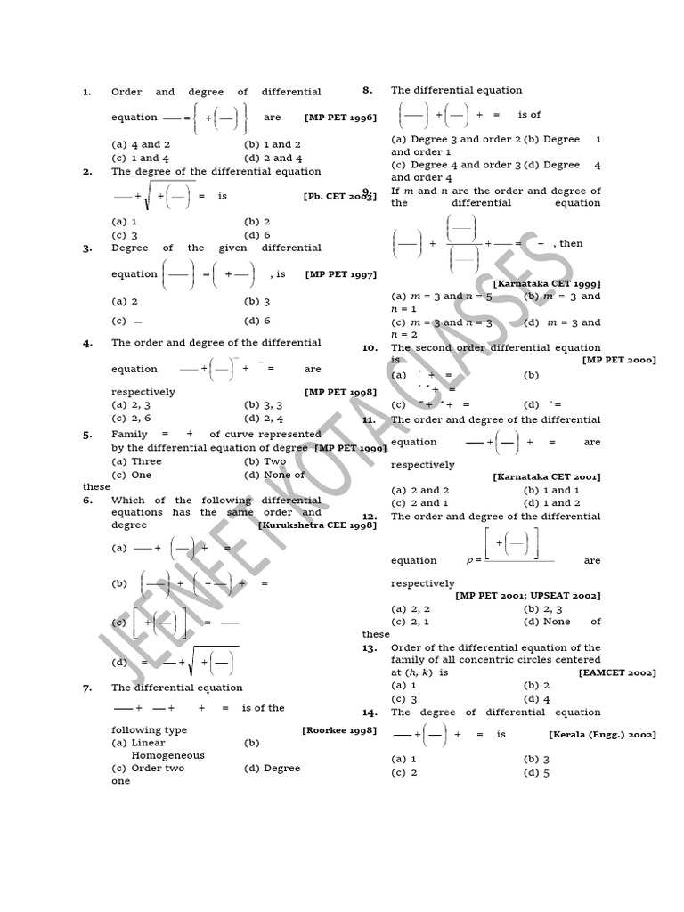 DPP-5 (Differential Equation) | PDF | Euclidean Geometry | Euclidean Plane Geometry