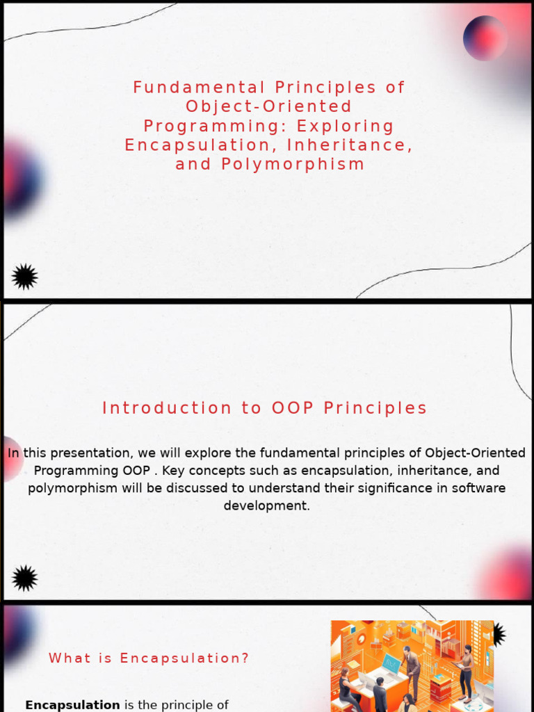 OOP Basics: Encapsulation, Inheritance, Polymorphism | PDF