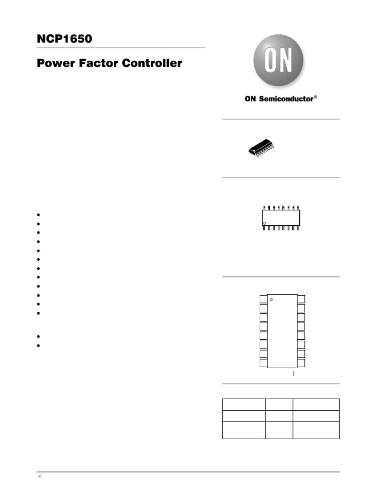 NCP1650 | PDF | Amplifier | Rectifier