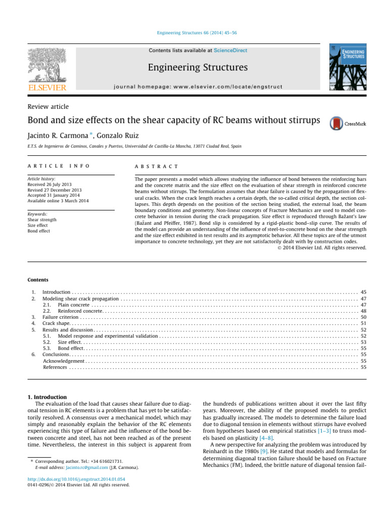 Bond and Size Effects On The Shear Capacity of RC Beams Without ...