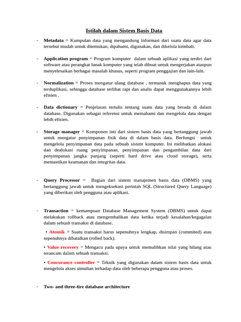 Istilah Kunci dalam Basis Data | PDF