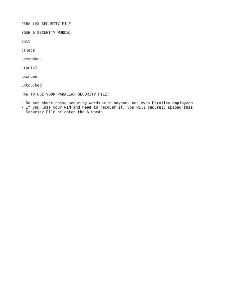 Parallax Security File | PDF