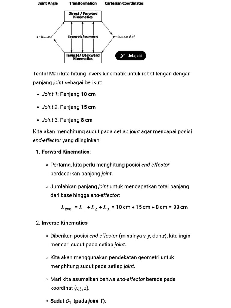 Contoh Invers Kinematic | PDF