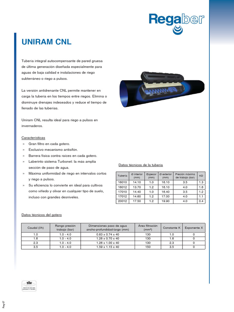 GUG915 Uniram CNL | PDF | Riego | Filtración