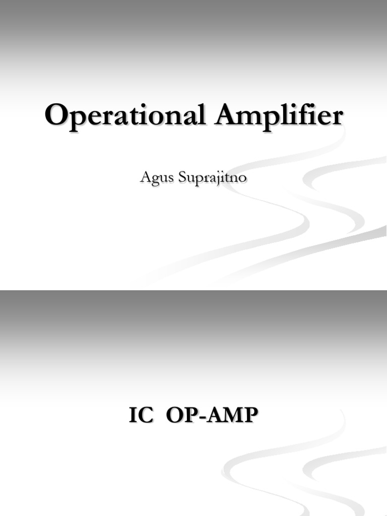 Operational Amplifier | PDF