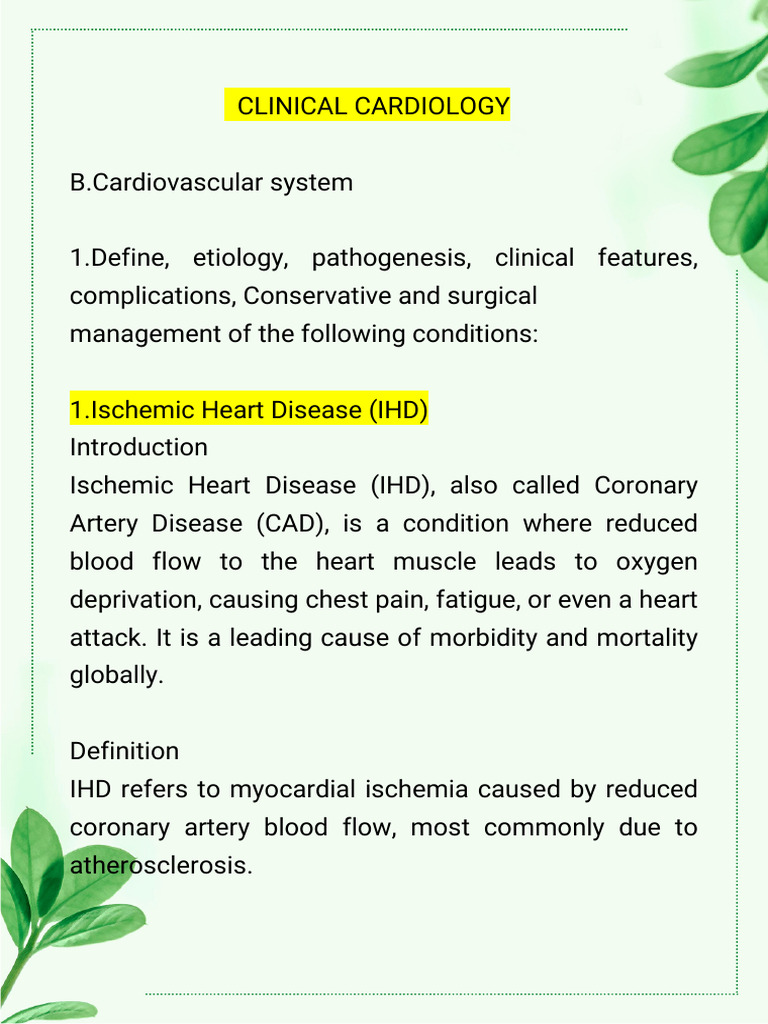 Clinical Cardiology | PDF | Myocardial Infarction | Ischemia
