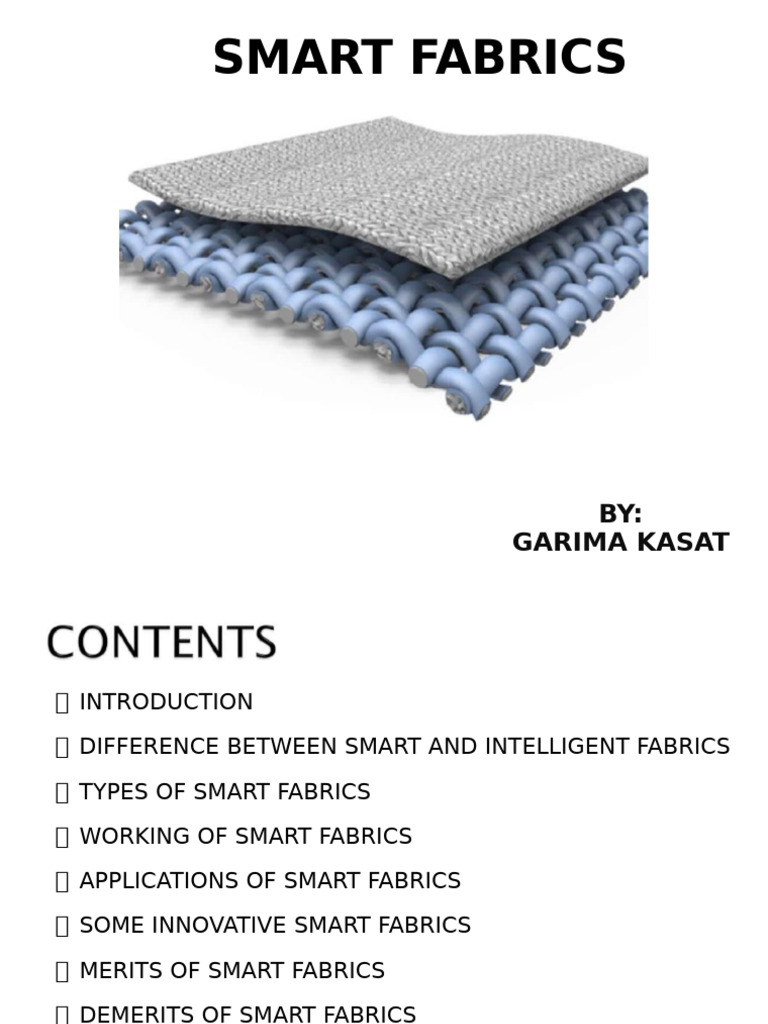 Textile Science - Smart Fabric | PDF | E Textiles | Textiles