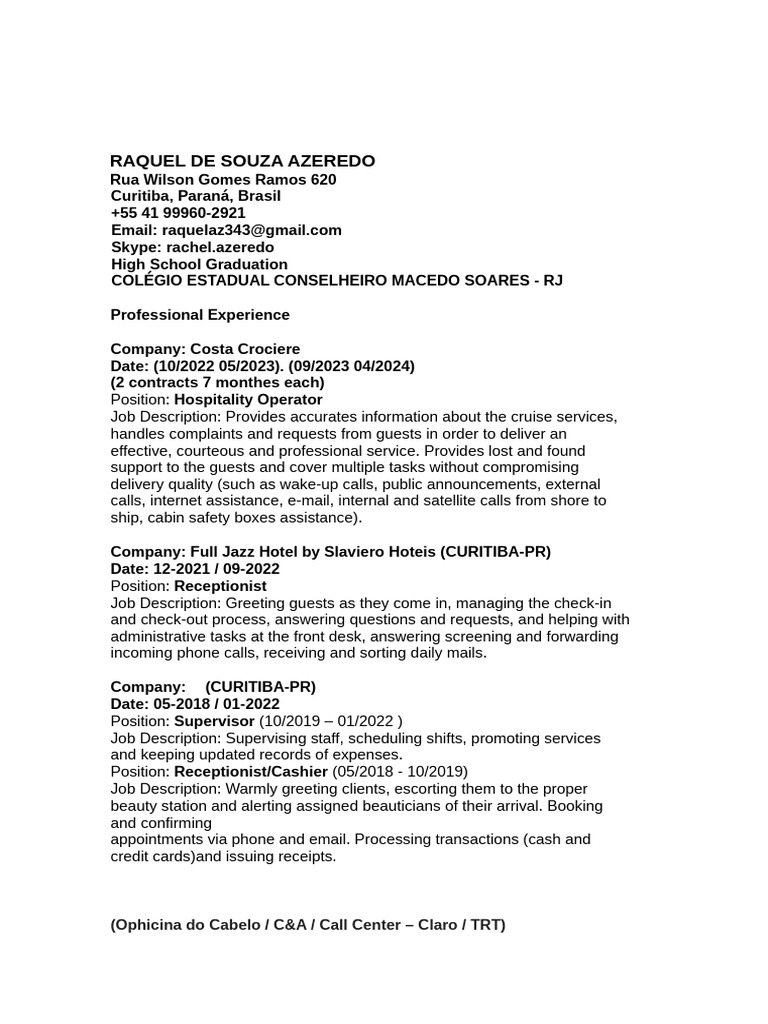 Currículo 2024 | PDF