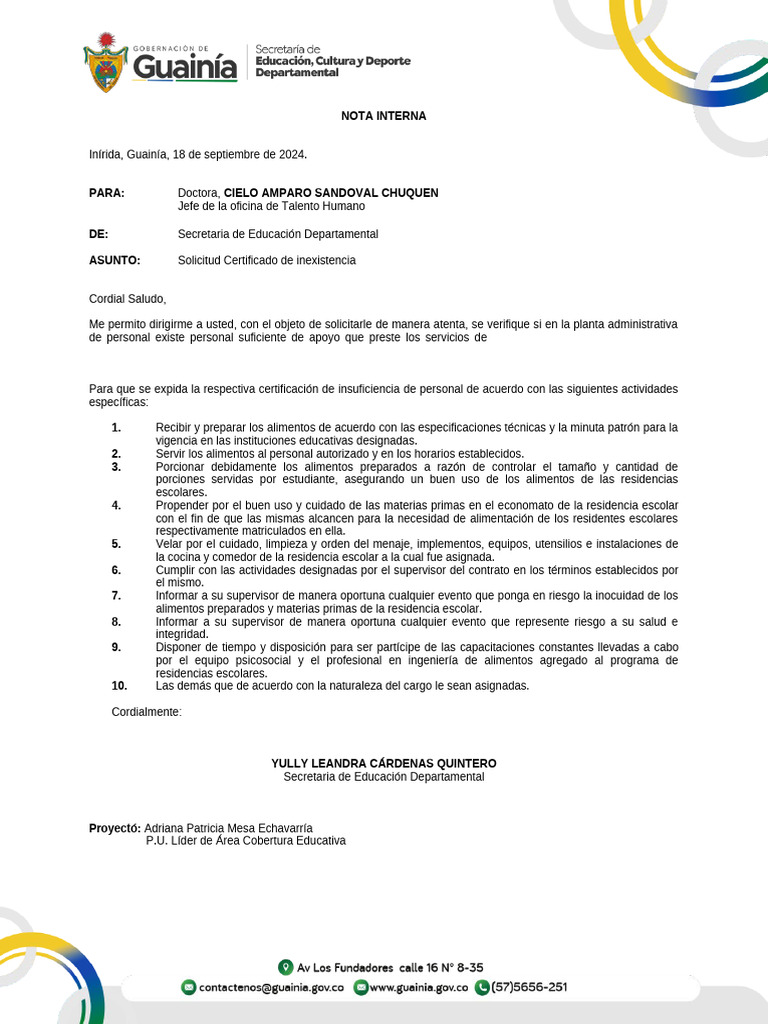 Nota Interna OK | PDF