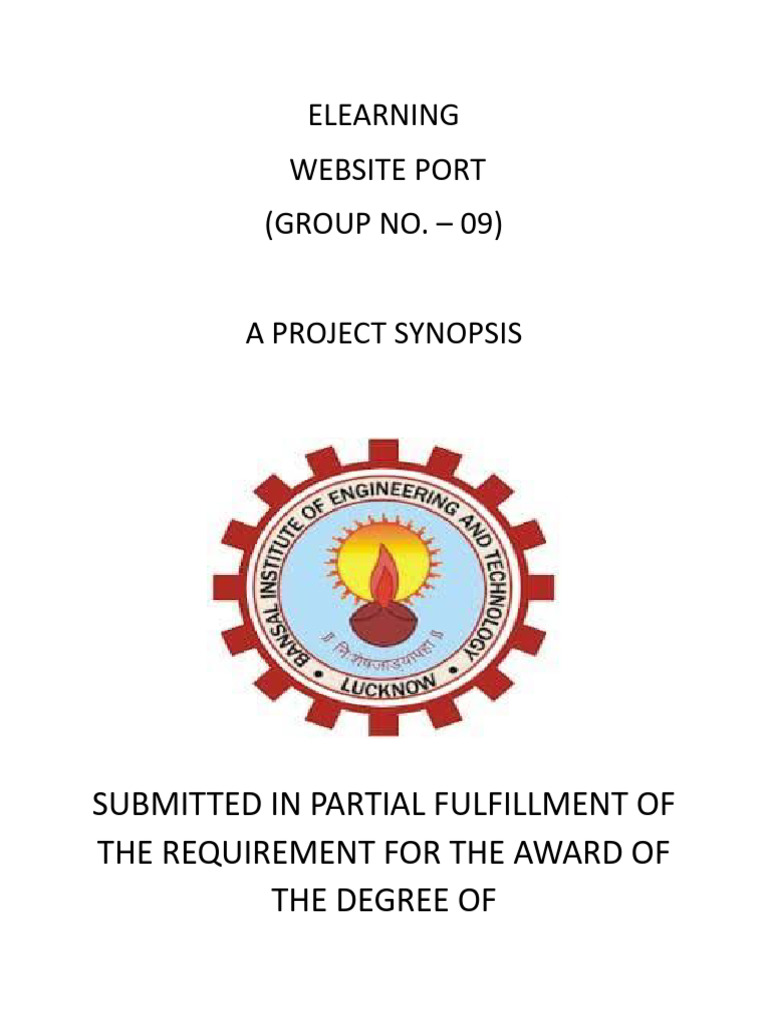 ELEARNING WEBSITE PORT Final | PDF | Computing | Software