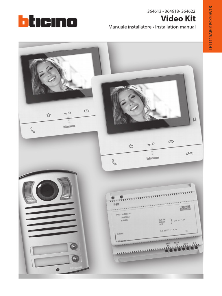 Videocitofono Bticino Istruzioni | PDF | Ingeniería de audio ...