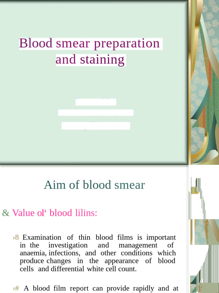 STAINING PROCEDURE | PDF | Medical Specialties | Blood