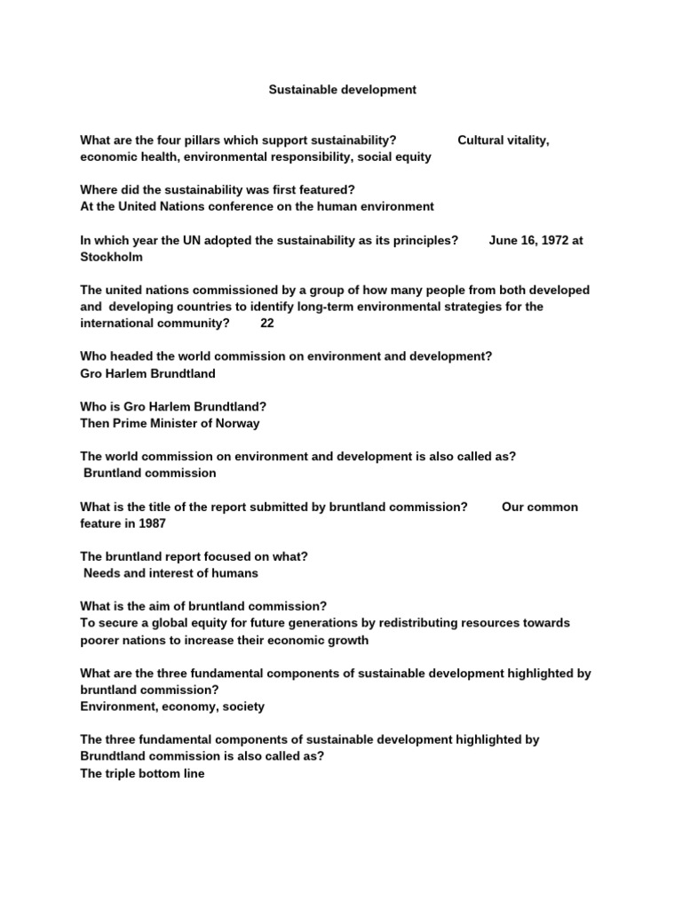 Key Concepts of Sustainable Development | PDF | Sustainability ...
