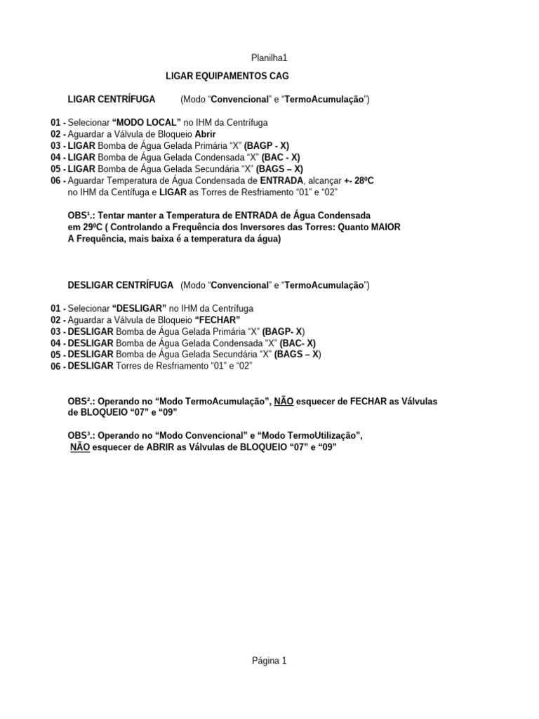 Passo A Passo Opercional CAG | PDF