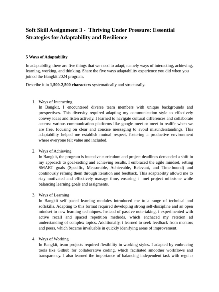 Soft Skill Assignment 3 - Thriving Under Pressure_Essential Strategies ... Soft Skill Assignment 3 - Thriving Under Pressure_Essential Strategies ...