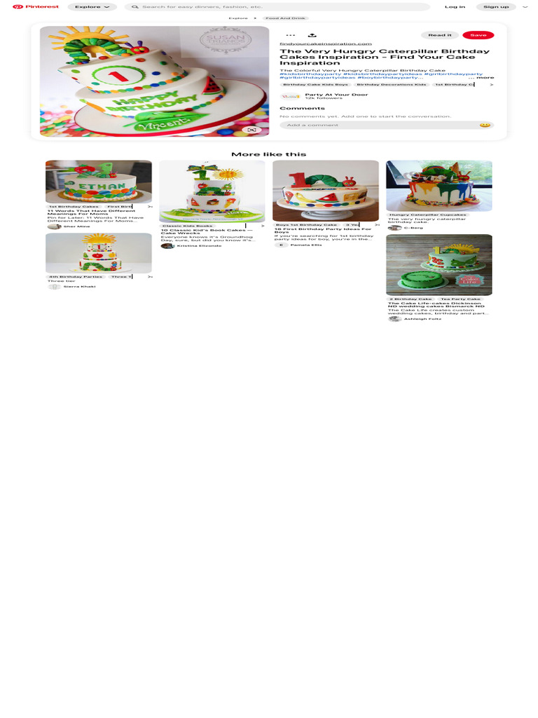 Very Hungry Caterpillar Custom Cake Boys 1st Birthday Cake, Boy Birthday Cake, 1st Birthday ...