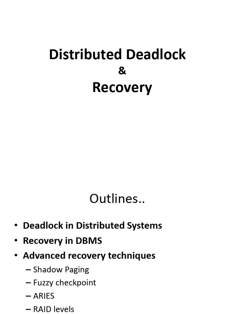 Distributed Deadlock & Recovery | PDF | Computer Data | Computer Architecture