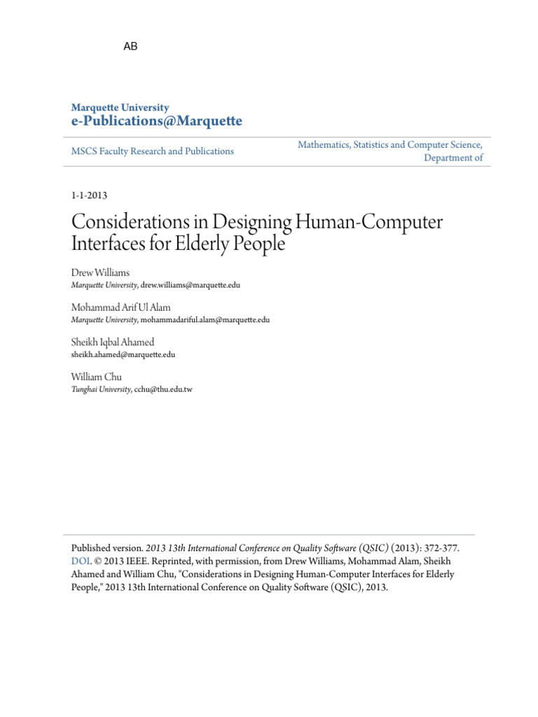 Designing Interfaces for Elderly Users | PDF | User Interface | Touchscreen