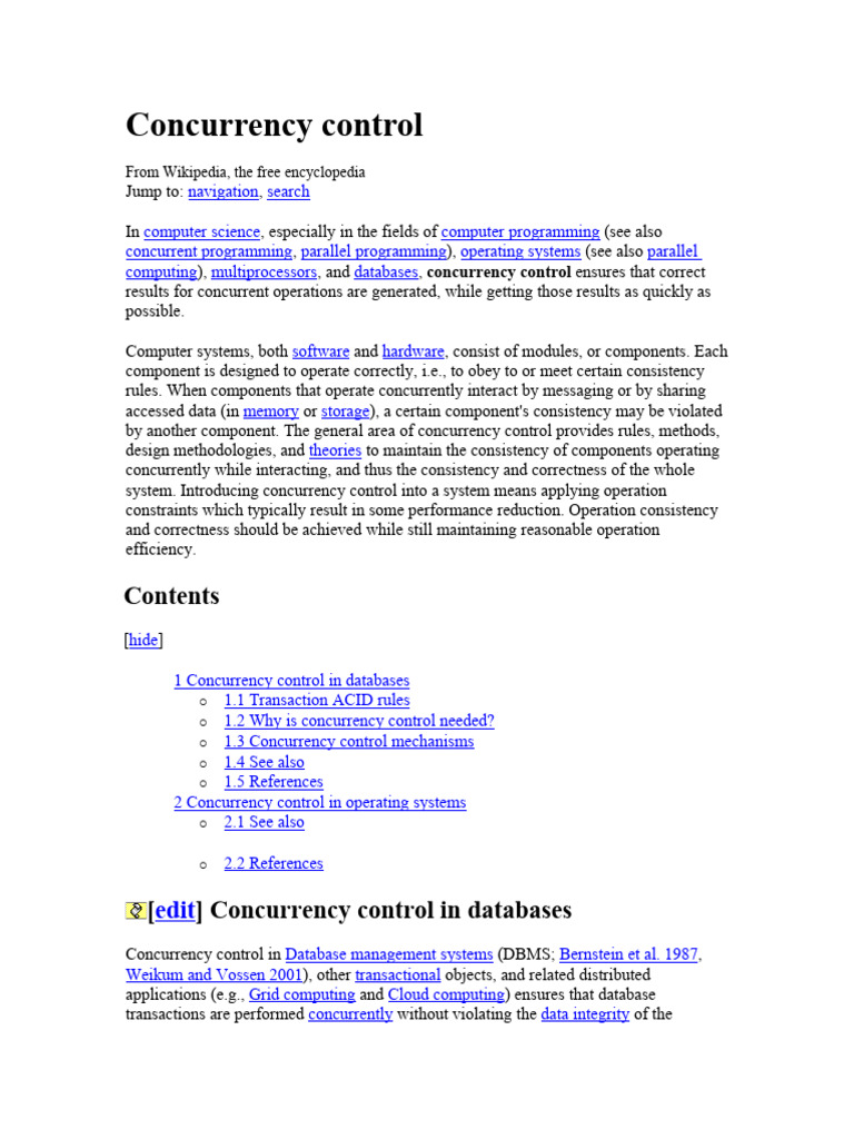 Unit 4_Concurrency Control | PDF | Database Transaction | Data Management