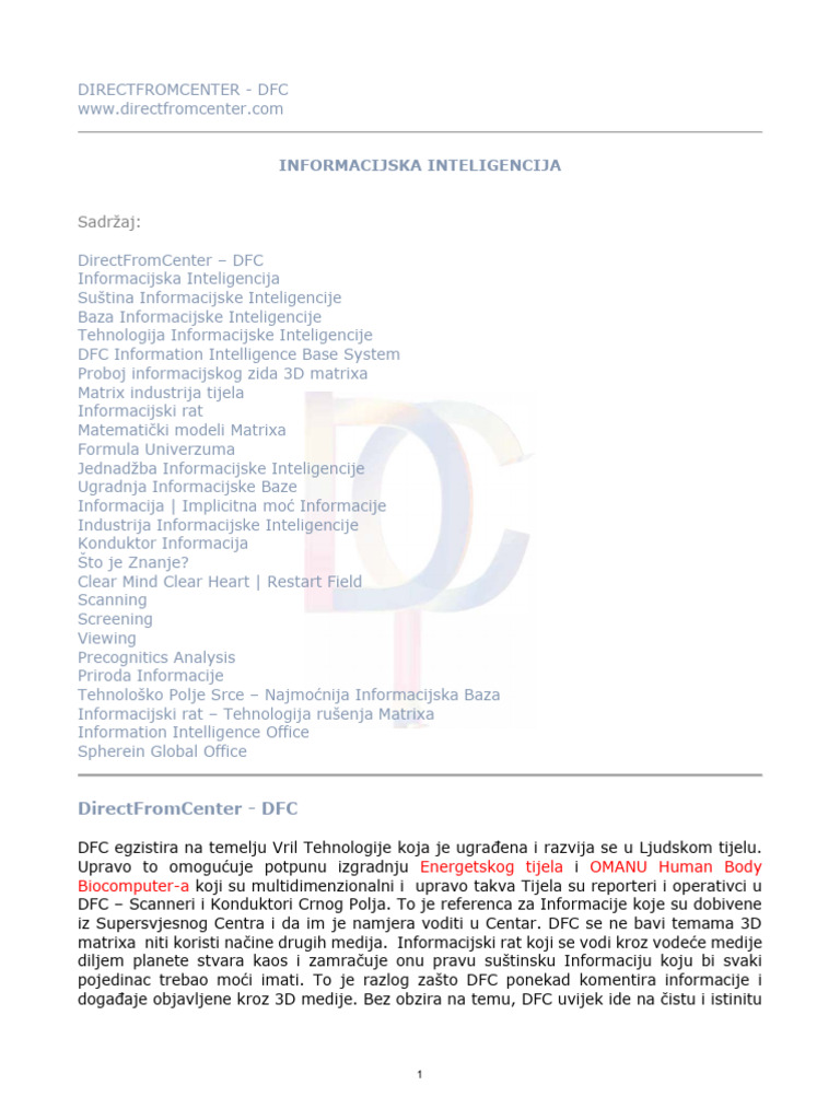 DFC Information Intelligence HR Page | PDF