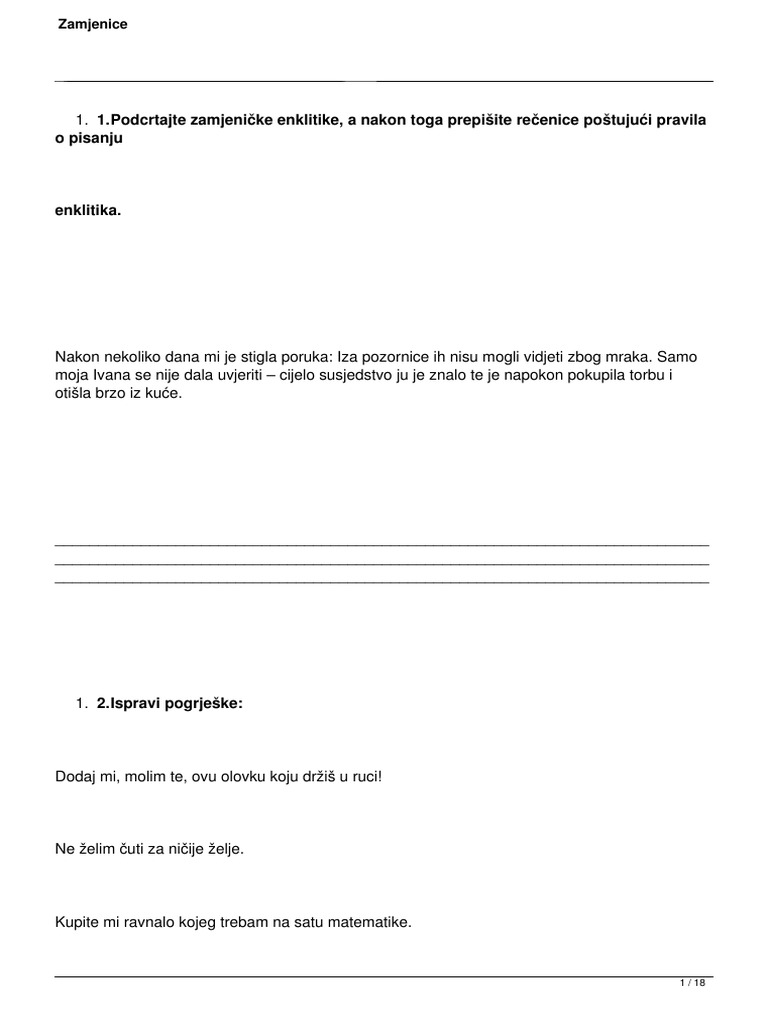 ZAMJENICE | PDF