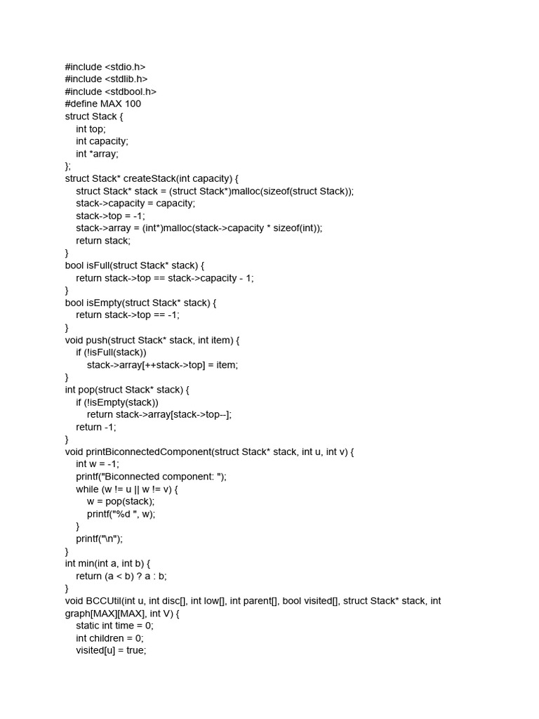 Bi Connected Components | PDF | Models Of Computation | Object (Computer Science)