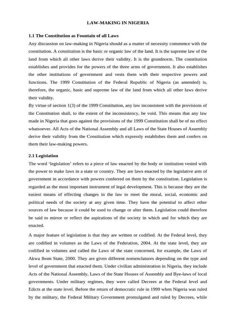 law-making-in-nigeria-pdf-bill-law-united-states-house-of