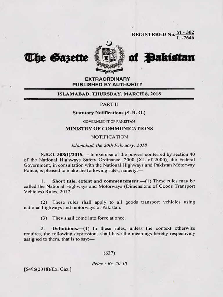 Goods Transport Rules | PDF | Semi Trailer Truck | Axle