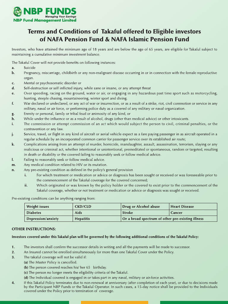 TAKAFUL_TNC (1) | PDF