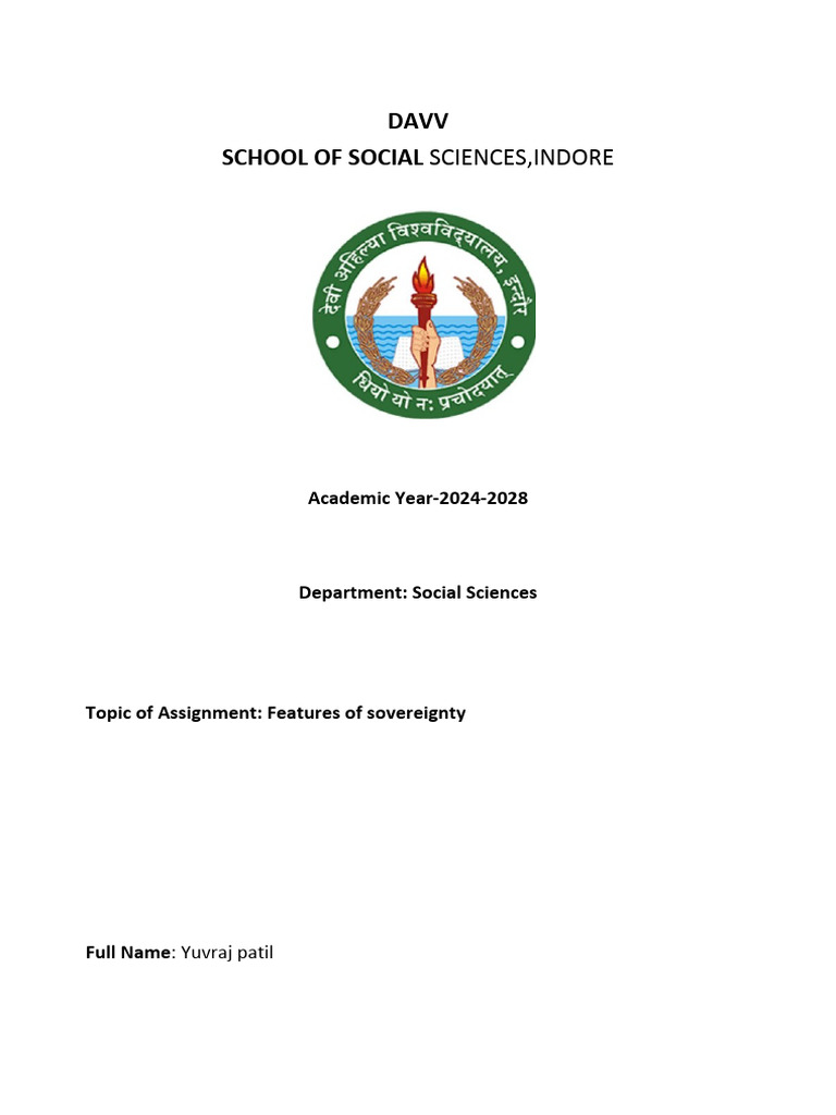 Assingment Front Page Format | PDF