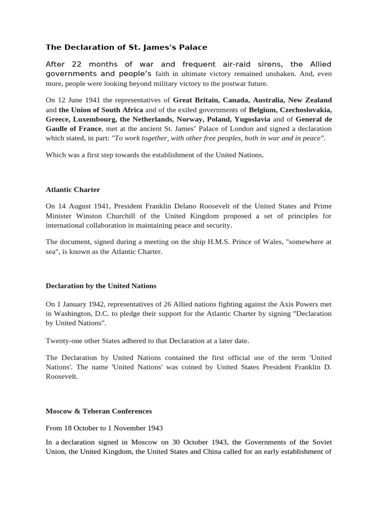 First Doc Un | PDF | United Nations | International Relations