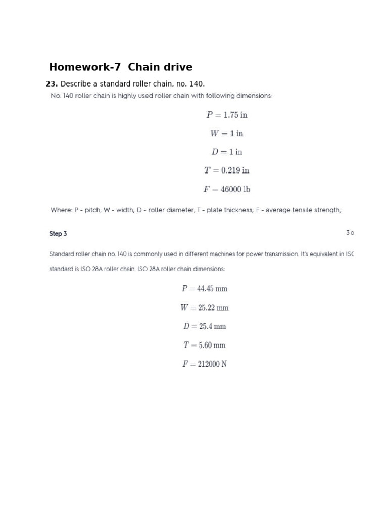 Chain Drive HW2 Final | PDF