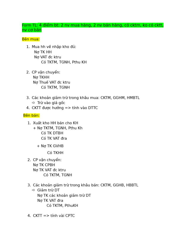 Tổng Kết NLKT | PDF