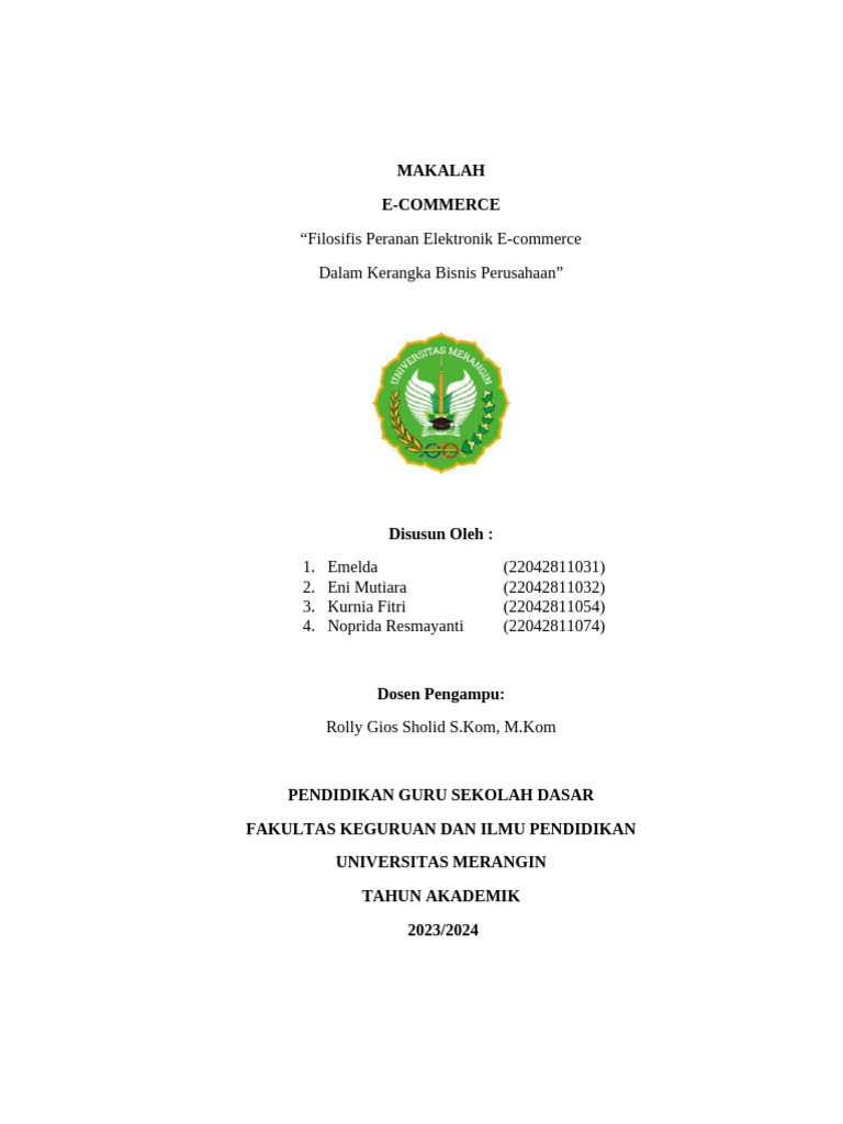 Makalah e Commerce | PDF