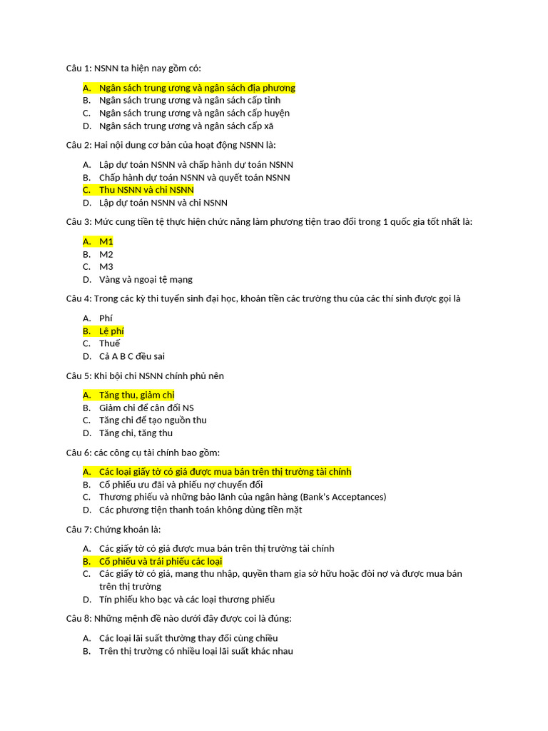 40 Câu TN Gi A K | PDF