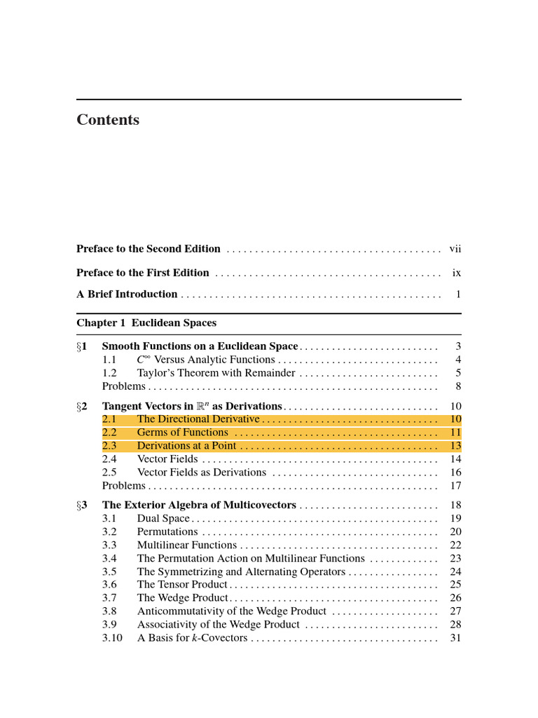 Euclidean Spaces and Manifolds Guide | PDF | Differential Form | Lie Groups