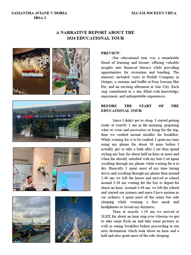 Narrative Report | PDF | Cuisine | Foods