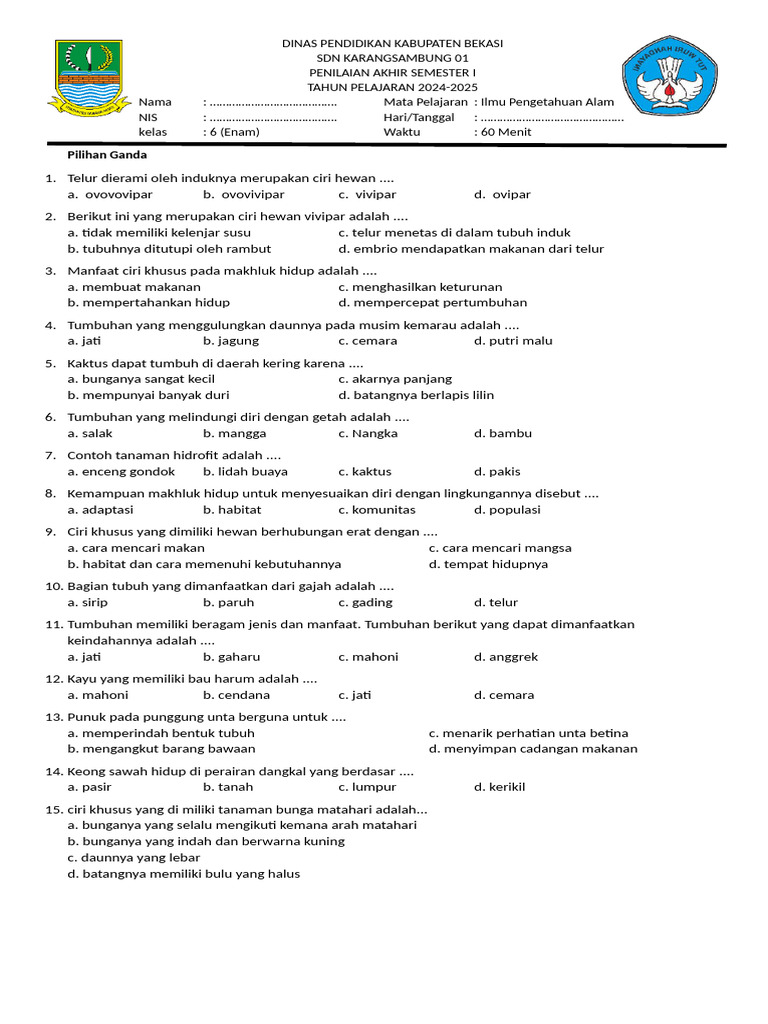 Ipa KLS 6 Pas SMT 1 | PDF