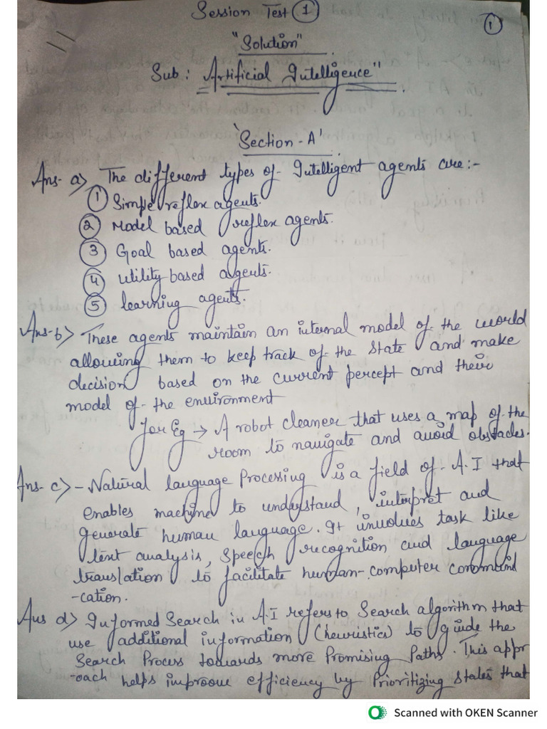 AI Mid Paper Solution | PDF