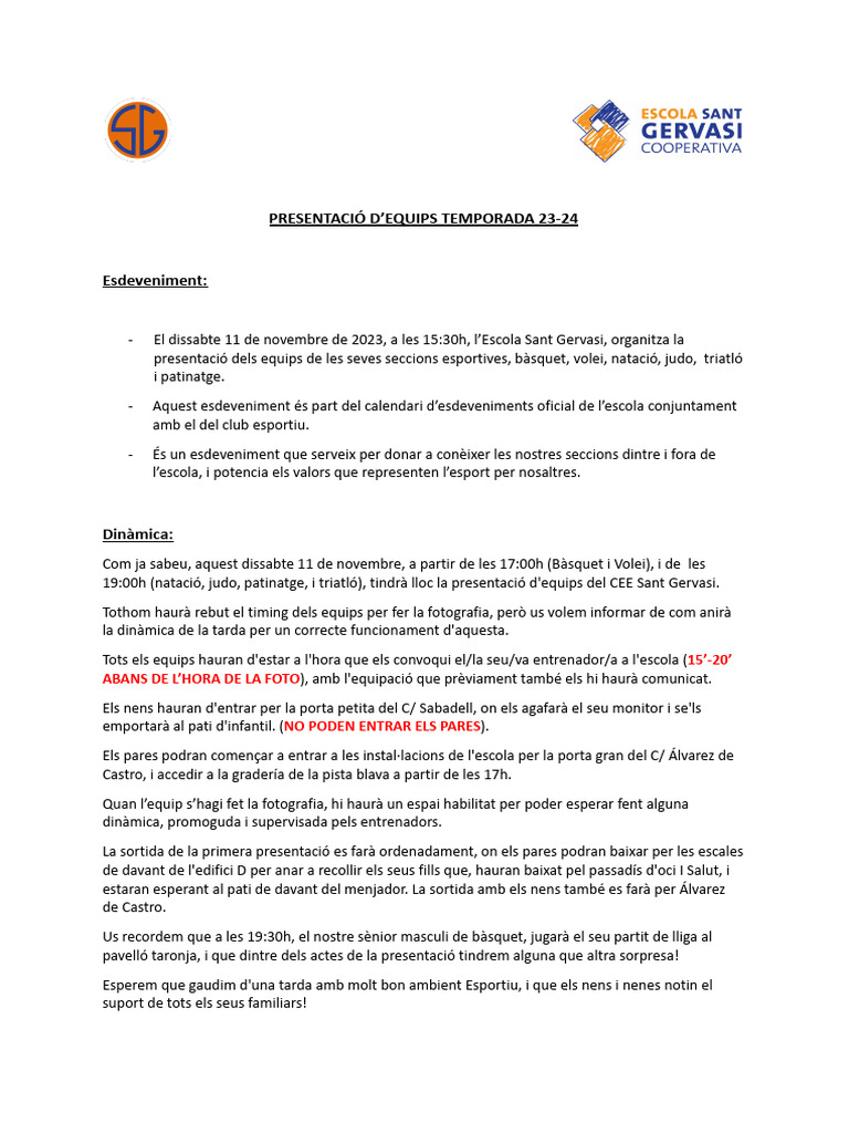 Dinàmica Presentació D'equips 23-24 | PDF