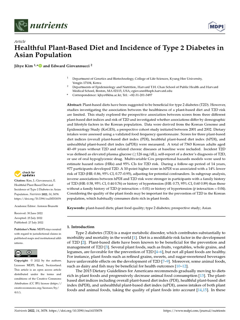 nutrients-14-03078 | PDF | Foods | Body Mass Index